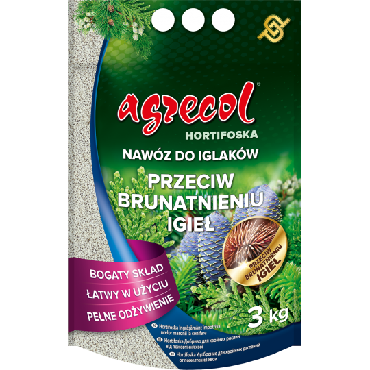 Hortifoska nawóz do iglaków przeciw brązowieniu igieł 3kg - Agrecol - Agrecol | Sklep EMPIK.COM
